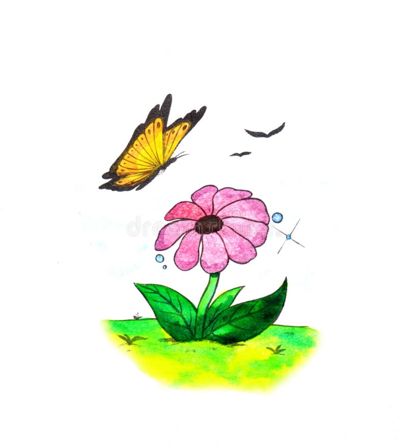 Spring Flower Butterfly 2008 Stock Illustrations – 1 Spring Flower ...