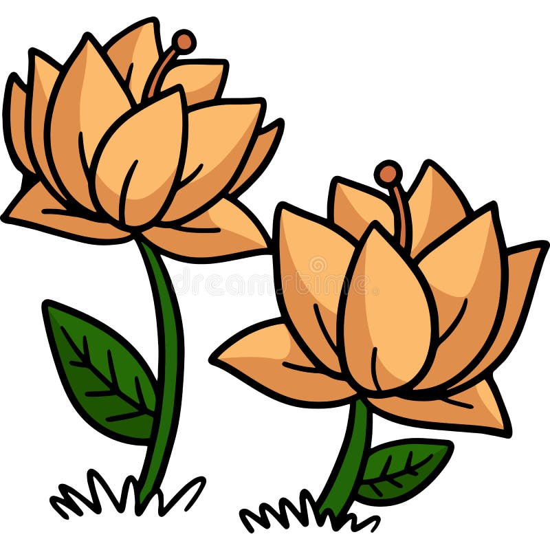 Spring Flower Cartoon Colored Clipart Illustration Stock Vector ...