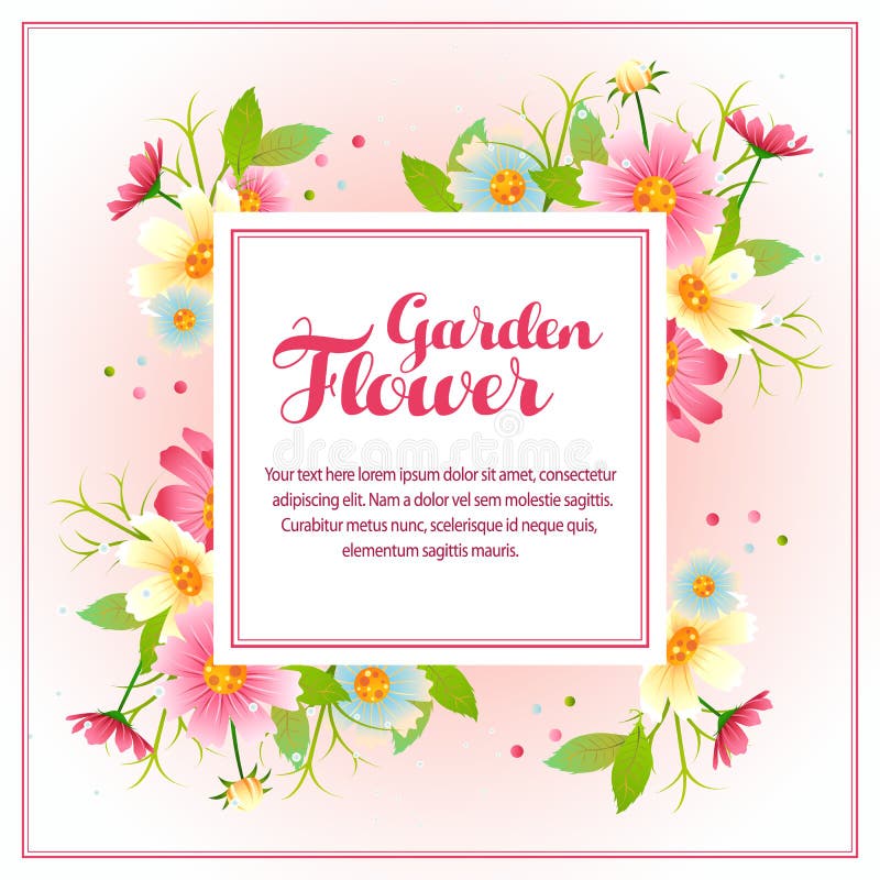 Spring Flower Border Flat Style Stock Vector - Illustration of ...