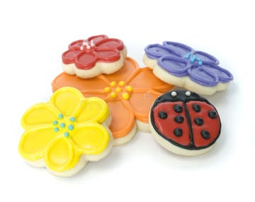 Spring Flower Gourmet Cookies Stock Photo - Image of spring, detail ...