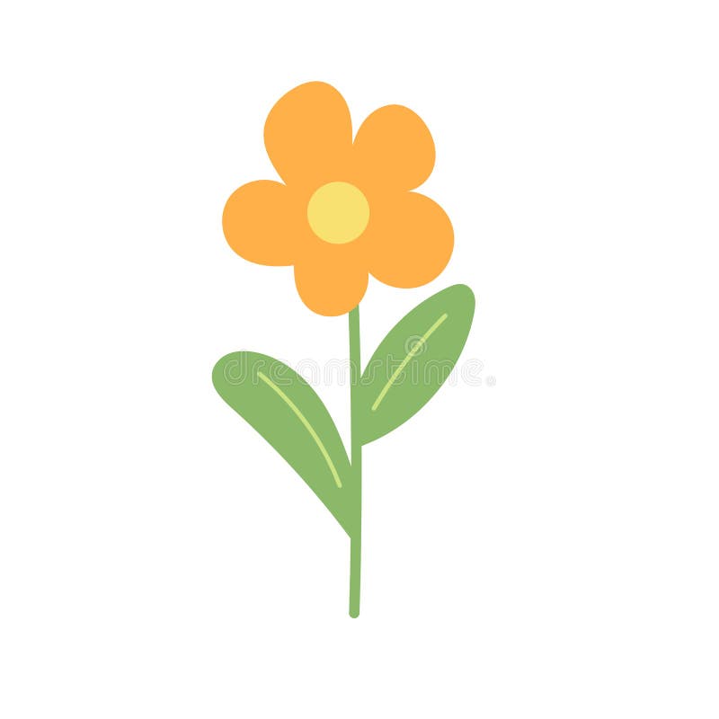 Spring Flower Growing. Simple Vector Illustration in Cartoom Style ...