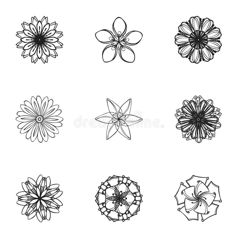 Flower 9 Petals Stock Illustrations – 96 Flower 9 Petals Stock ...