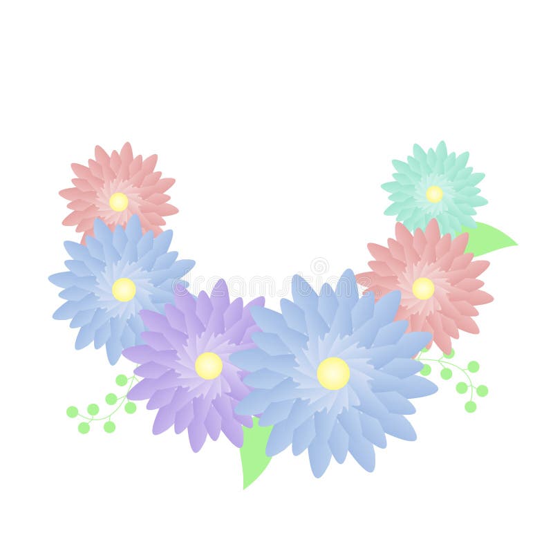 Spring Flower Vector Cartoon Illustration on the White Background Stock ...