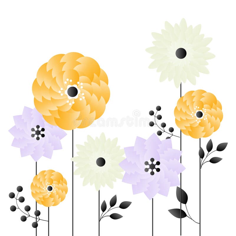 Spring Flower Vector Cartoon Illustration on the White Background Stock ...