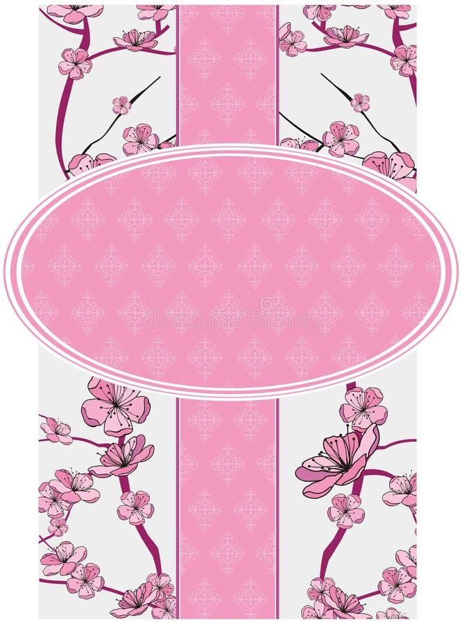 Flowering Branch with Frame Stock Vector - Illustration of shank ...