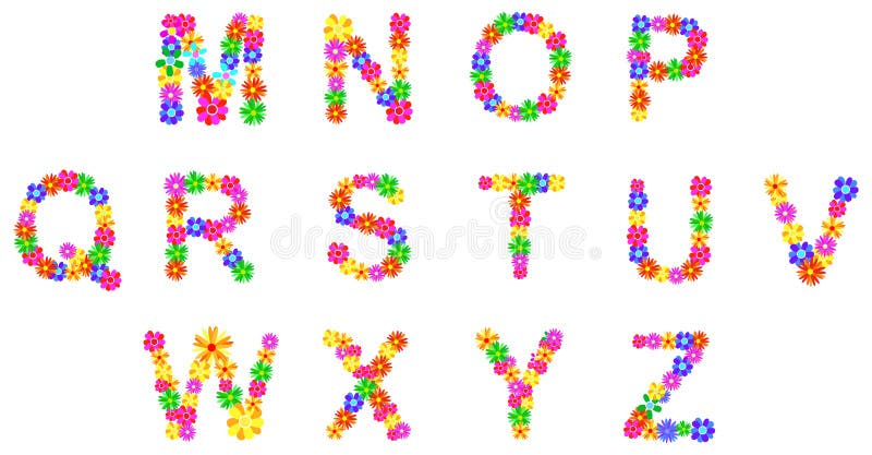 Spring Flowers Alphabet stock vector. Illustration of alphabet - 30504550 Spring Flowers Alphabet stock vector. Illustration of alphabet - 30504550