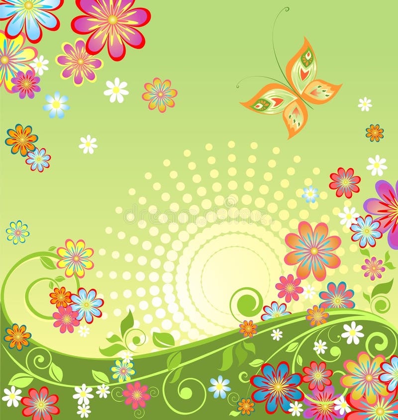 Spring Flowers Sun Stock Illustrations – 102,803 Spring Flowers Sun ...