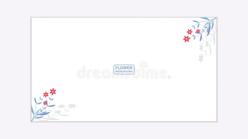 Spring Flowers Border Background Design. Rectangular Floral Border ...