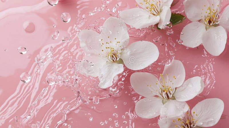 Spring Flowers Conception, Fresh Quince Blossoms Falling in the Air ...