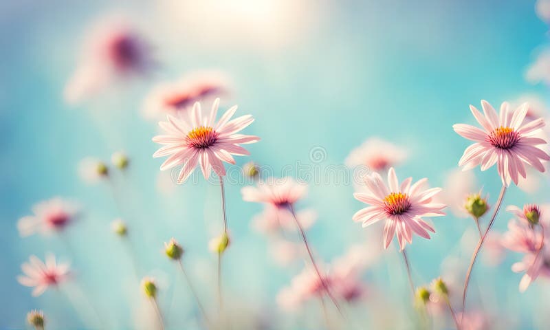 Spring Flowers Create a Smooth Background Stock Illustration ...