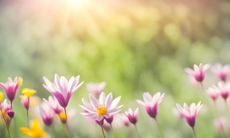 Spring Flowers Create a Smooth Background Stock Illustration ...