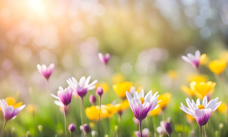Spring Flowers Create a Smooth Background Stock Illustration ...