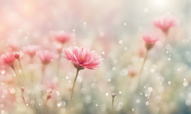 Spring Flowers Create a Smooth Background Stock Illustration ...