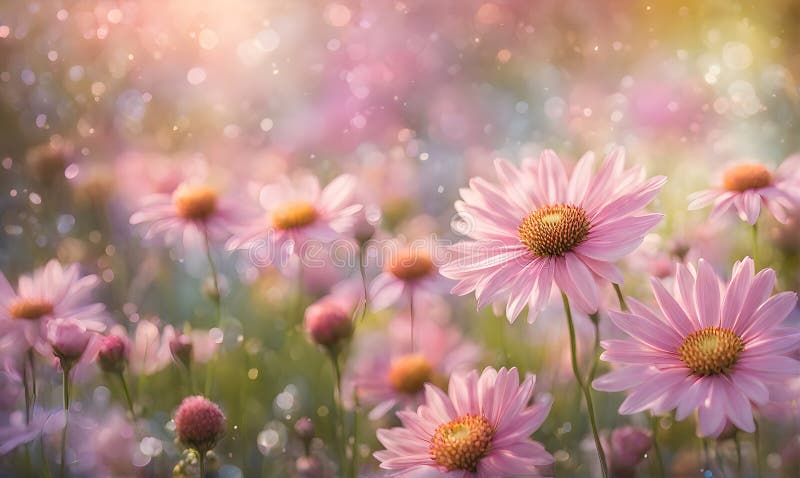 Spring Flowers Create a Smooth Background Stock Illustration ...