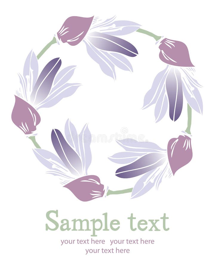 Spring flowers design card stock vector. Illustration of flora - 36714749