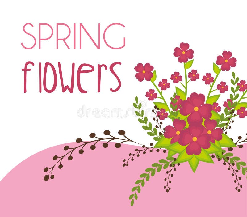 Spring flowers design stock illustration. Illustration of background ...