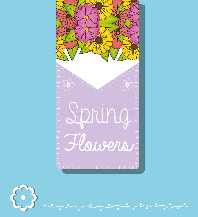 Spring flowers design stock illustration. Illustration of seasonal ...