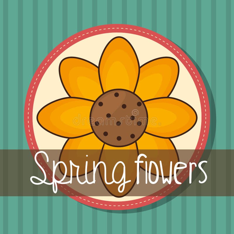 Spring flowers design stock illustration. Illustration of greeting ...