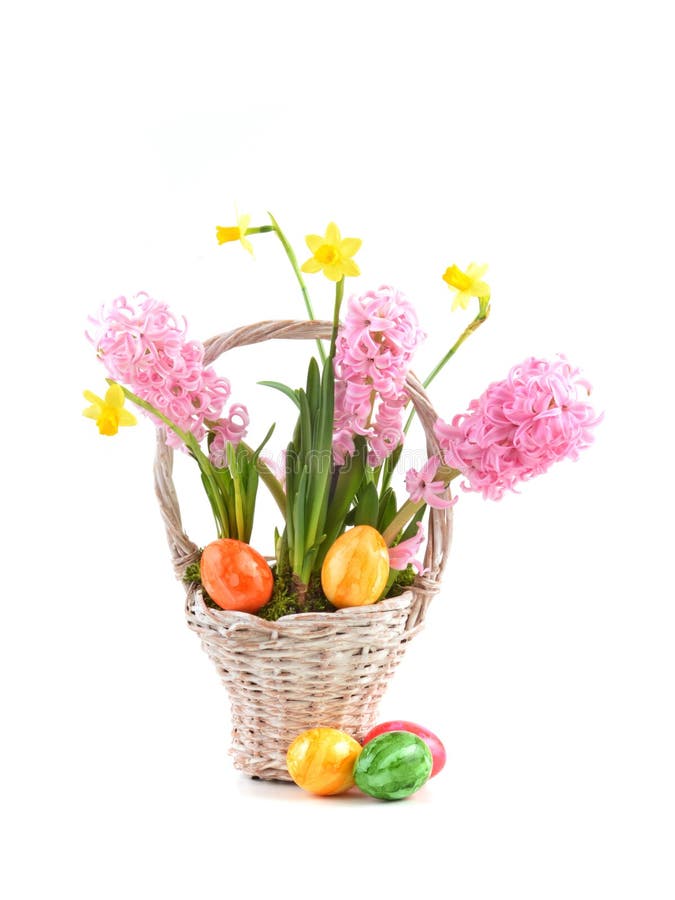 Spring Flowers with Easter Eggs Stock Image - Image of easter, earth ...