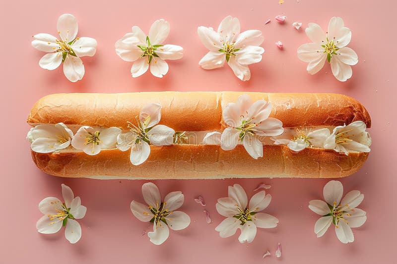 Spring flowers in hot dog stock illustration. Illustration of elegant ...