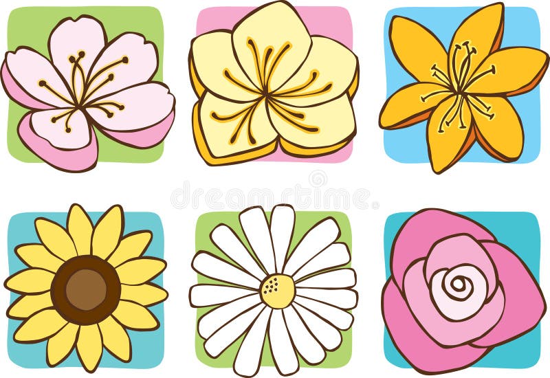 Spring Flowers Icon stock vector. Illustration of bloom - 10513906
