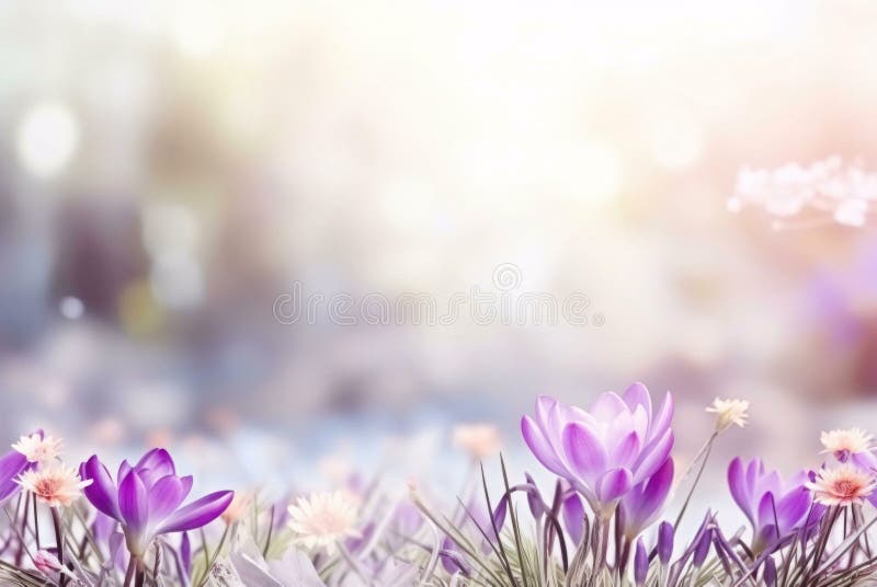 Spring Flowers on the Meadow Spring Flowers in the Garden Spring Crocus ...