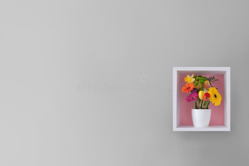 Spring Flowers Minimal Design Background Stock Photo - Image of ...