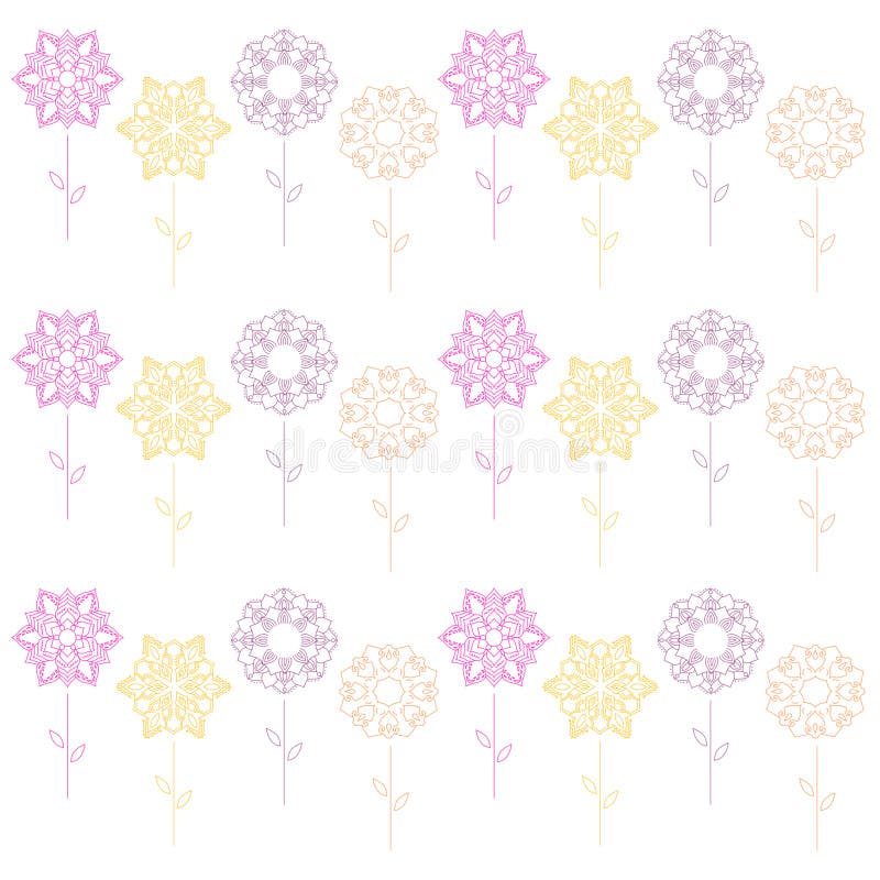 Spring Flowers Pattern, Texture, Background Stock Illustration ...