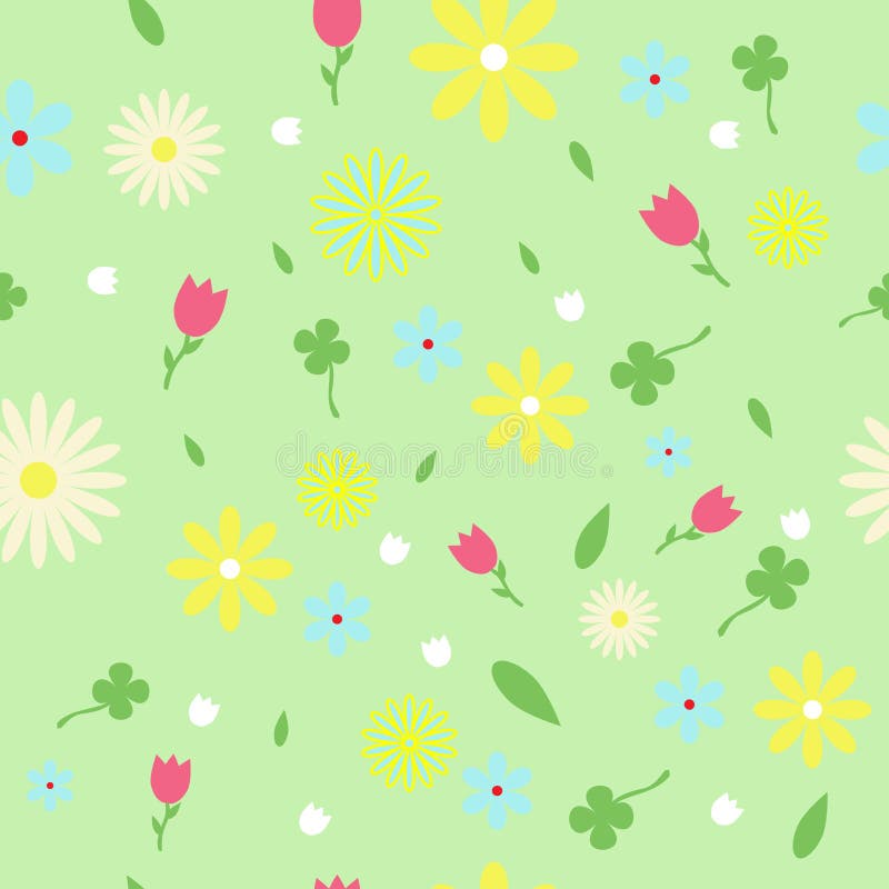 Spring Flowers stock vector. Illustration of field, graphic - 57585057