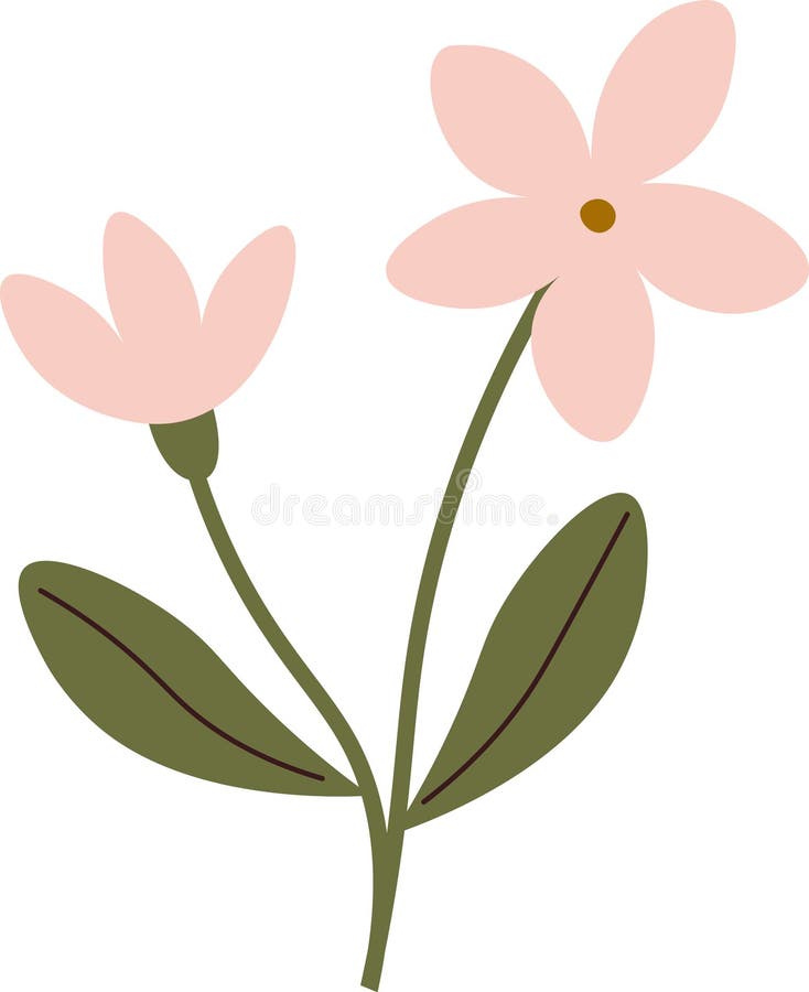 Spring Flowers on Stem stock illustration. Illustration of nature ...