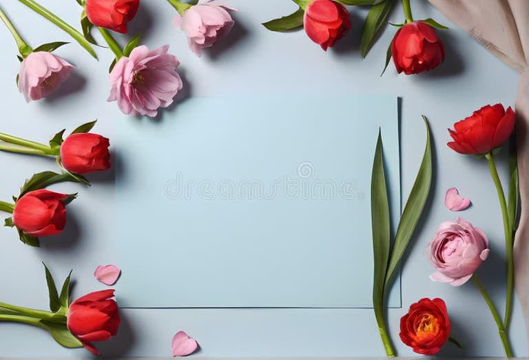 Spring Flowers on the Table Stock Illustration - Illustration of petal ...