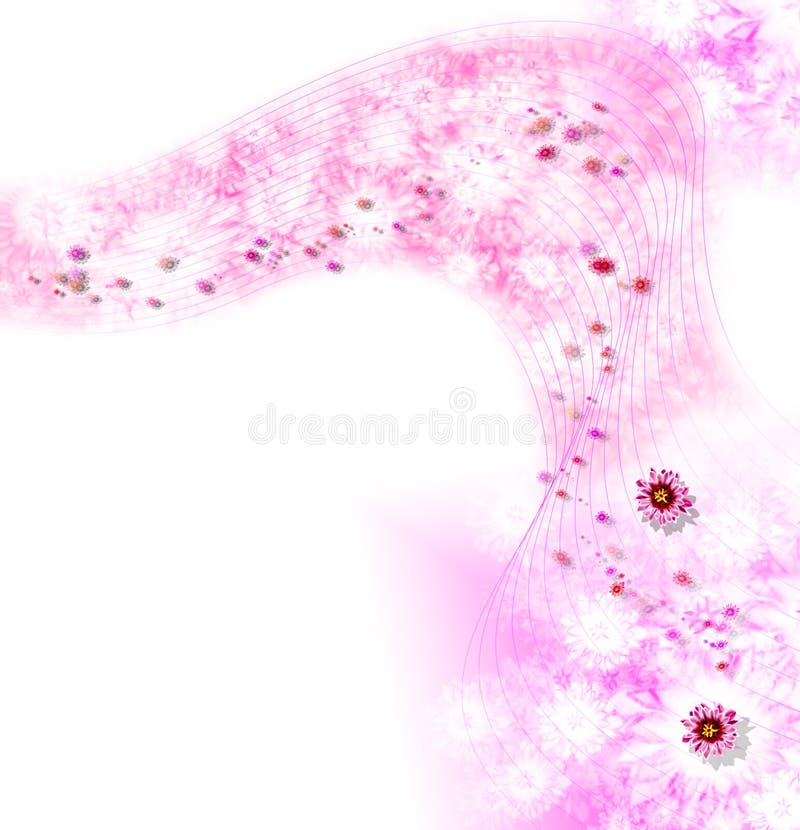 Spring Flowers in the Wind stock illustration. Illustration of spring ...