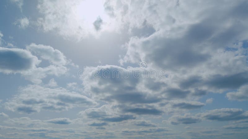Spring Fluffy Rolling Clouds, Windy Weather in Daytime. Time Lapse ...