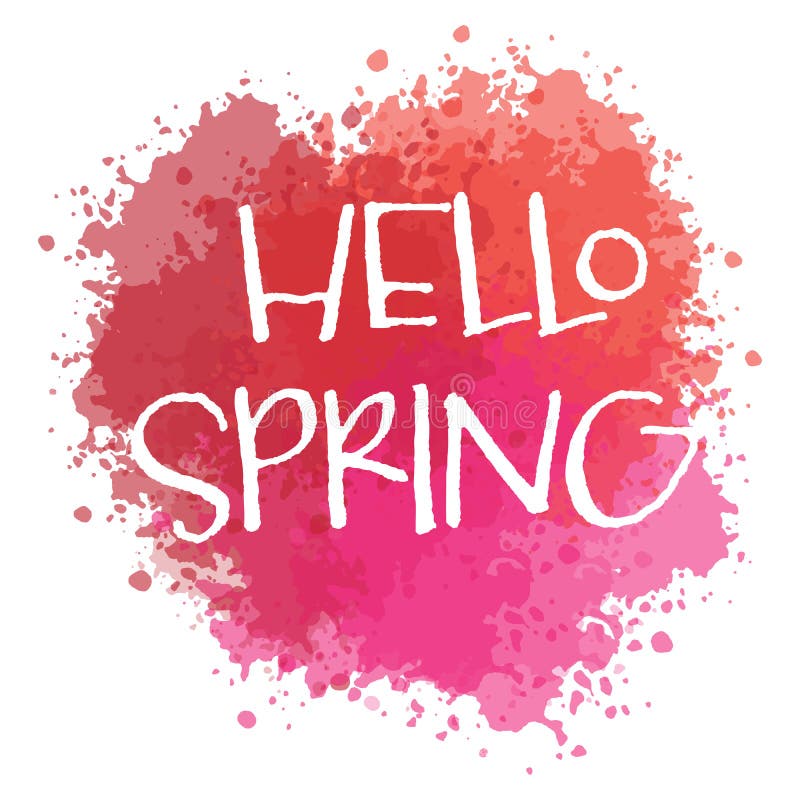 Spring Foliage Abstract Vector Banner. Typographic Greeting Card Design ...