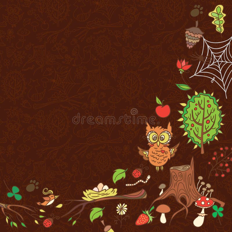 Spring forest template stock illustration. Illustration of leaf - 50374645
