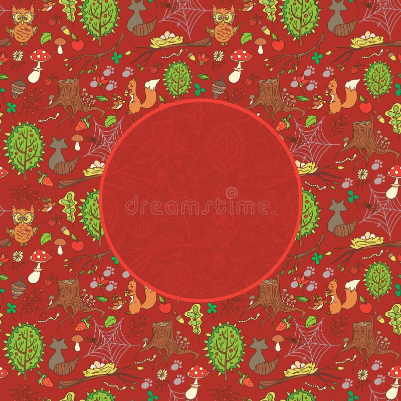 Spring forest template stock illustration. Illustration of leaf - 50374645