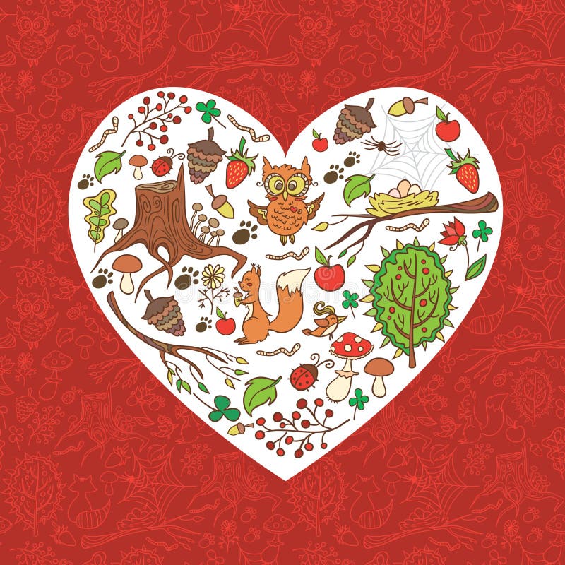 Spring forest template stock illustration. Illustration of nest - 50374911