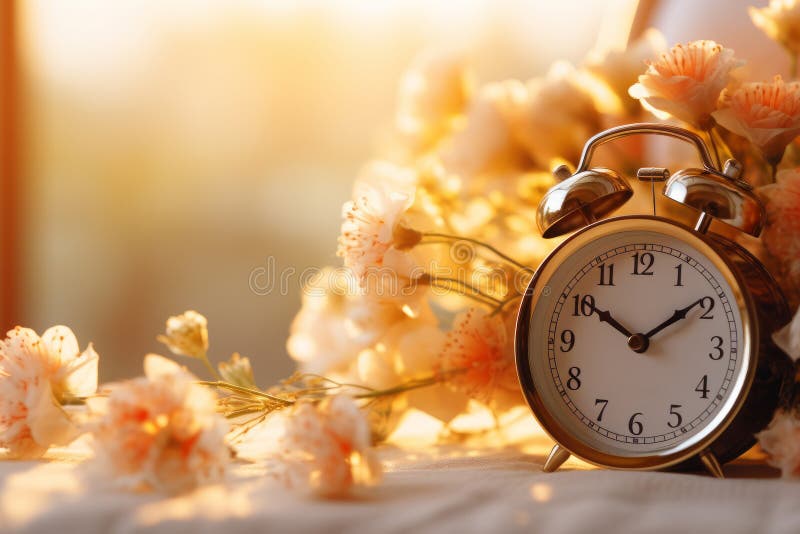 Spring Forward Background. Time Change in Spring. Daylight Saving Time ...
