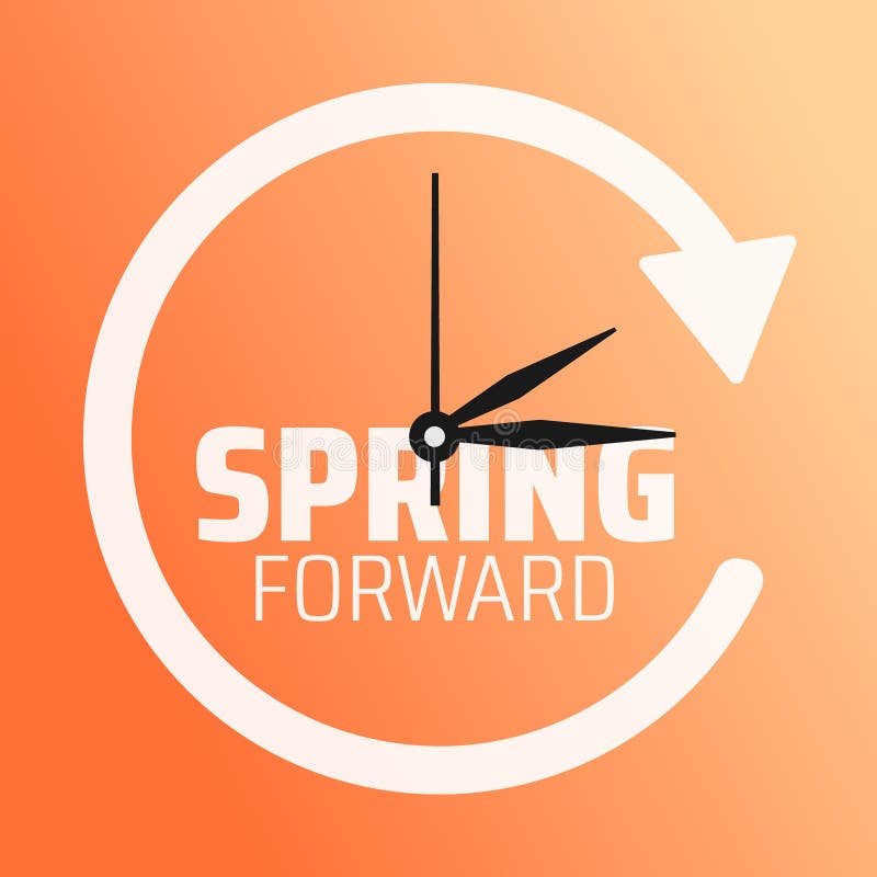 Spring Forward Concept 2025 Background or Banner Design. Daylight ...