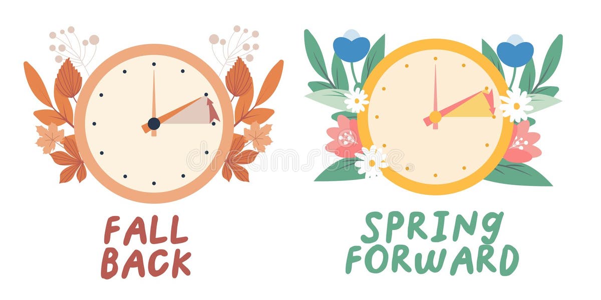 Fall Back Time Change Stock Illustrations – 890 Fall Back Time Change ...