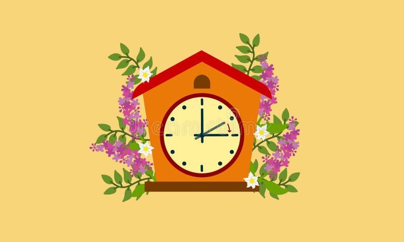 Spring Forward Fall Back Illustration with Clock Stock Illustration ...