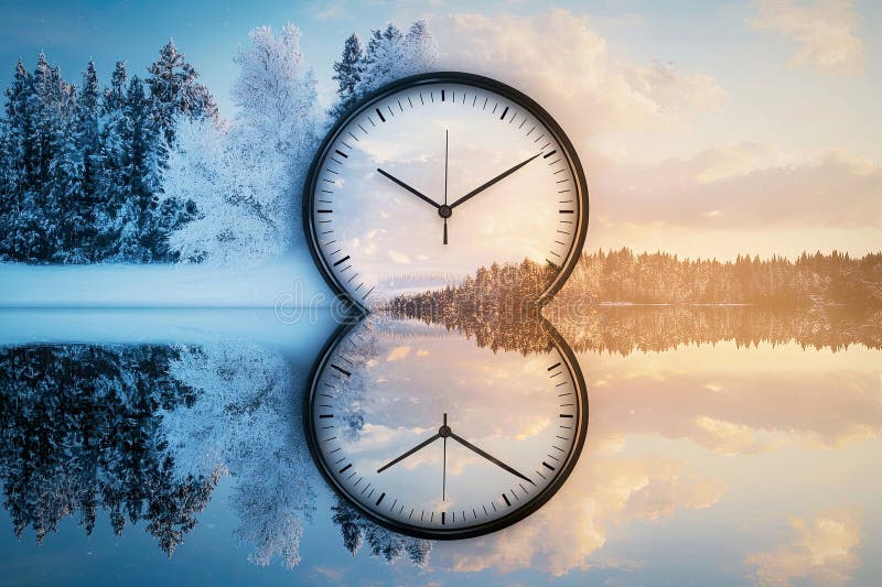 Spring Forward. Time Change in Spring. Daylight Saving Time. Clock ...