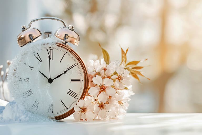 Spring Forward. Time Change in Spring. Daylight Saving Time Stock Image ...