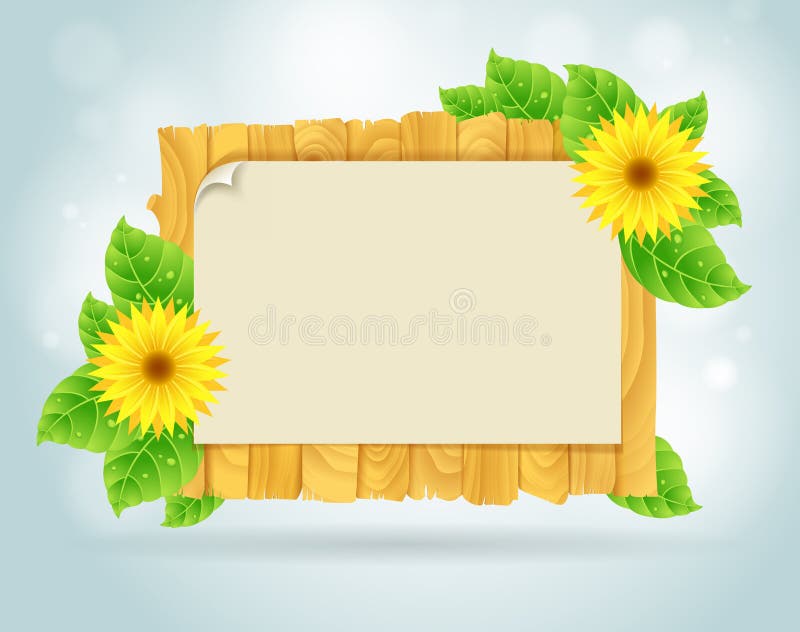 Spring frame stock vector. Illustration of notice, paper - 19199289