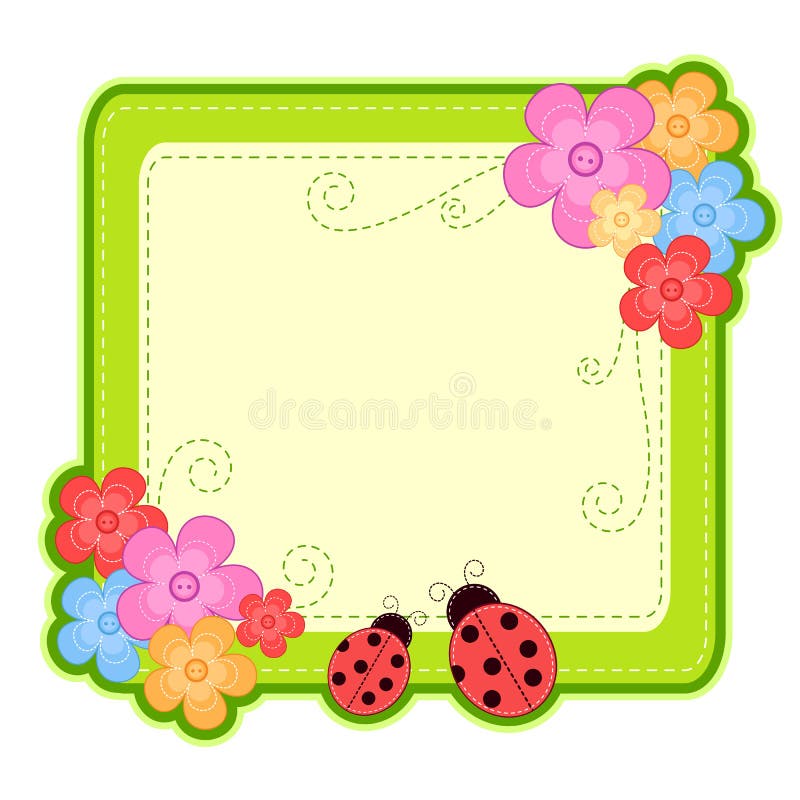 Spring frame stock vector. Illustration of frame, design - 20524928