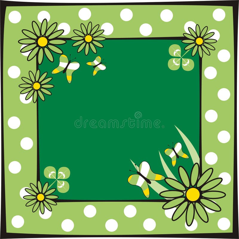 Spring frame stock vector. Illustration of spring, green - 2495225