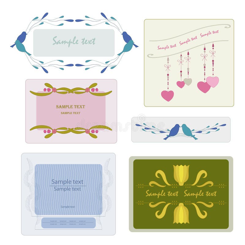 Spring frames stock vector. Illustration of plant, season - 12775198