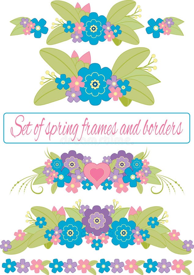 Spring Frames and Borders, Illustration Stock Vector - Illustration of ...