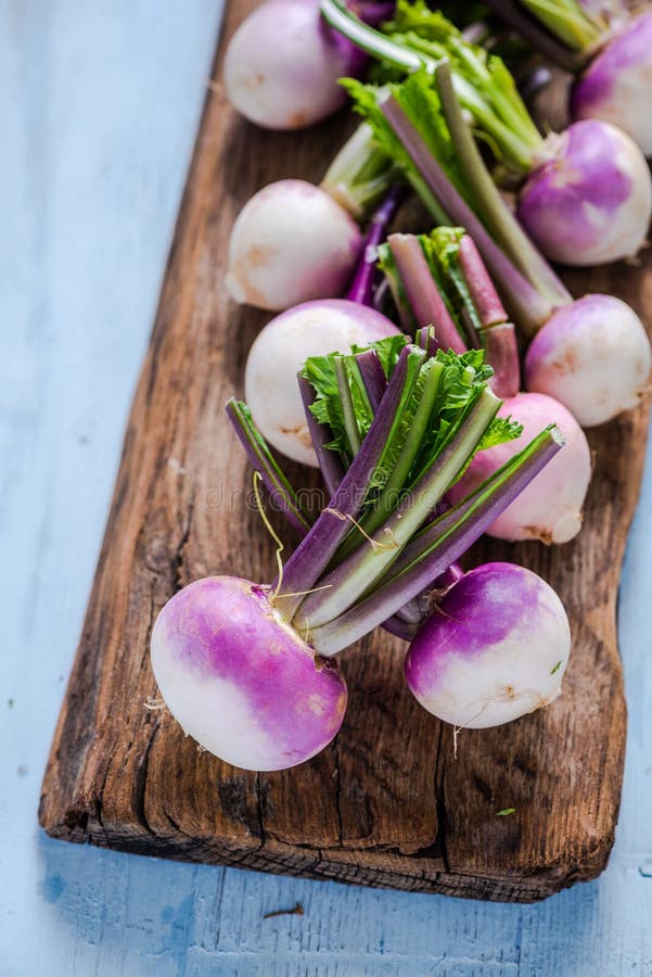 Spring Fresh Young Purple Turnip Stock Image - Image of plant ...