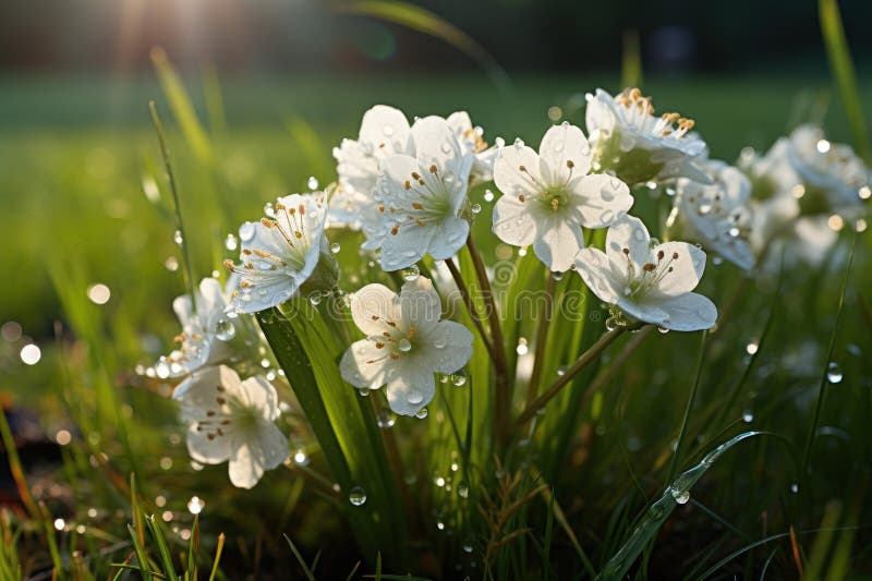 Spring Freshness Amidst Dewy Meadow Trails, Spring Session Photos Stock ...